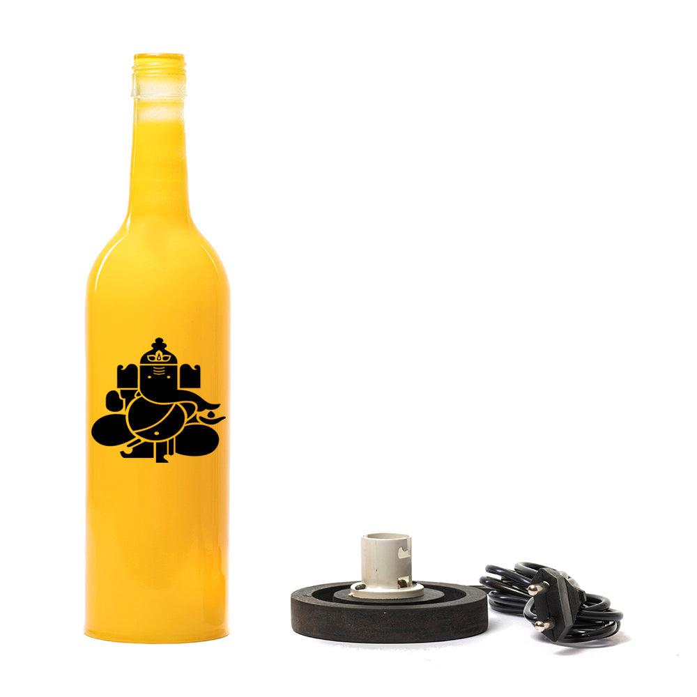 Ganesha Glory Inlit Lamp (Yellow) – Kavi The Poetry-Art Project