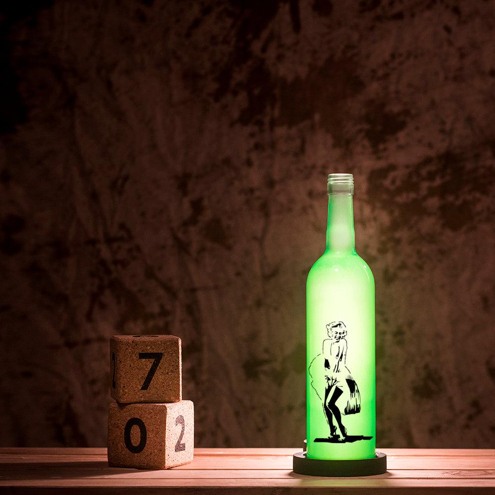 Standing -Marilyn Inlit Lamp (Green) – Kavi The Poetry-Art Project